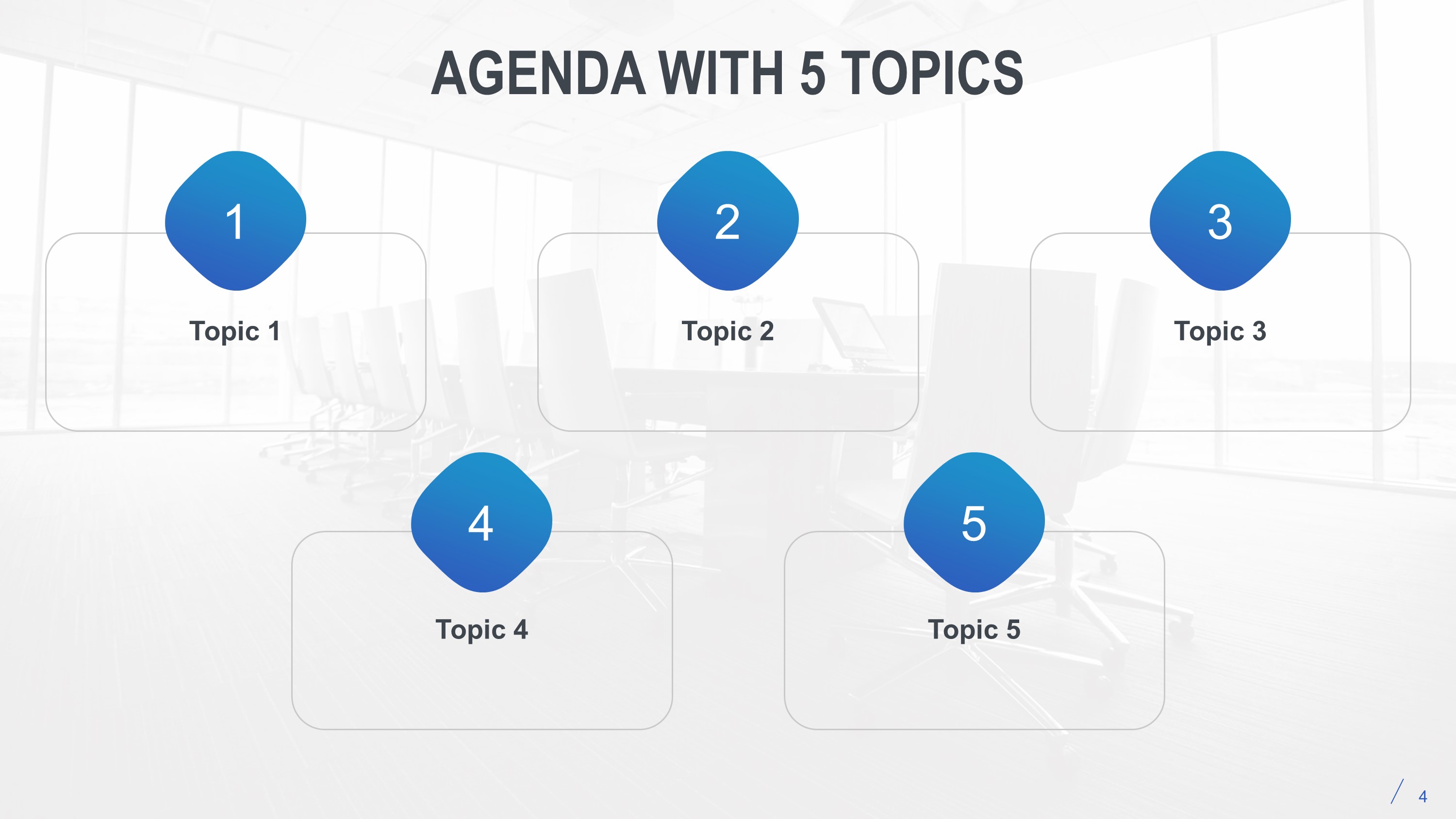 4 Point Agenda PowerPoint – SlideStore