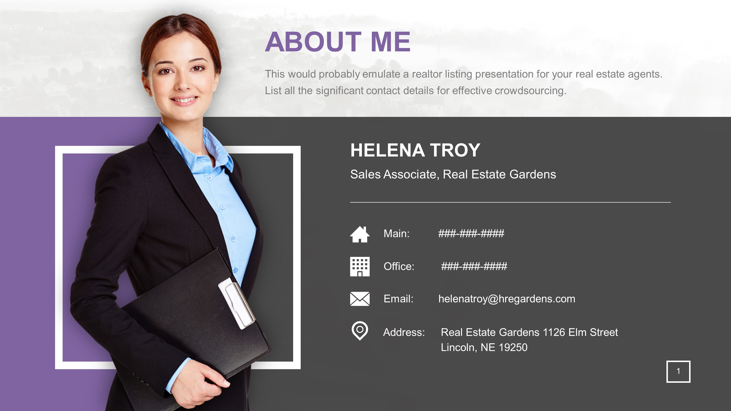 About Me Presentation Template