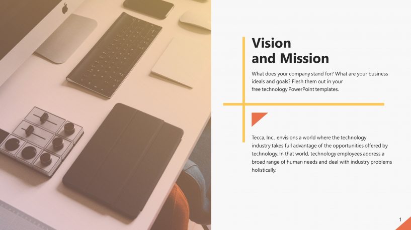 Free Vision And Mission Technology PowerPoint Slide – SlideStore